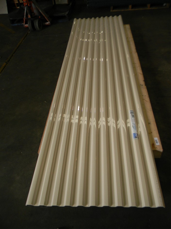 Laserlite Roof Sheeting, Greca Profile , Colour Cream, Approx 9x Sheets ...