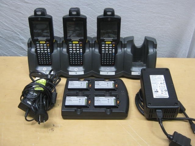 Approx 3x Hand Held RF Scanner Guns With Cradles Batteries, Ac Power ...