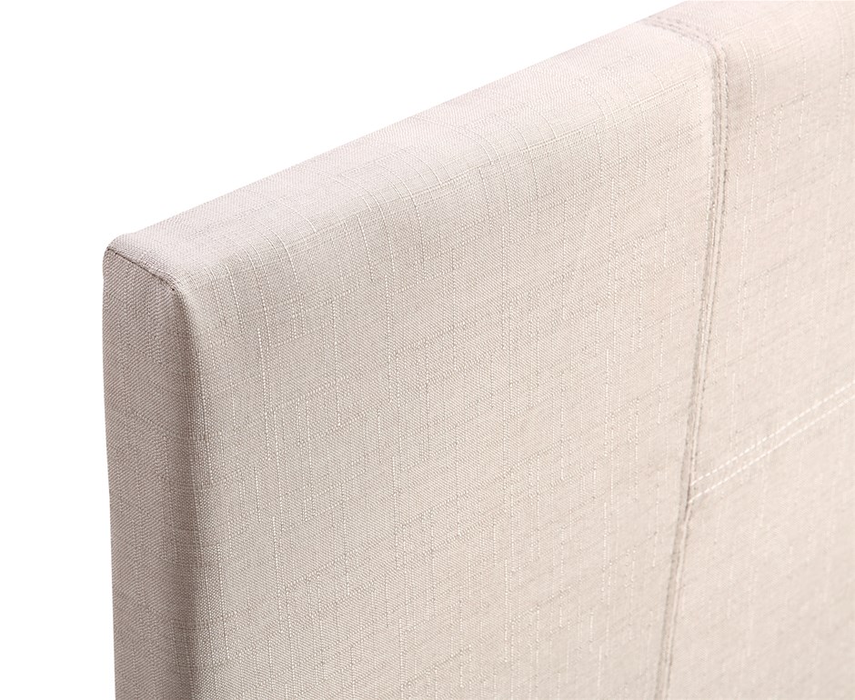 Buy Single Linen Fabric Bed Frame - Beige | Grays Australia