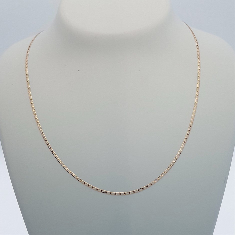 Genuine Italian Solid 9 Karat Rose Gold 60 cm chain necklace Auction ...