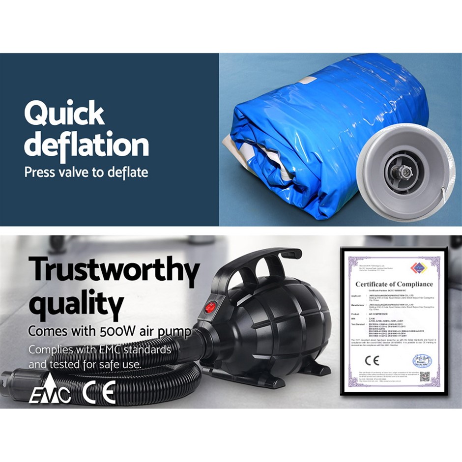 Buy Everfit 2MX2MX0.4M Airtrack Inflatable Air Track Ramp W/Pump ...