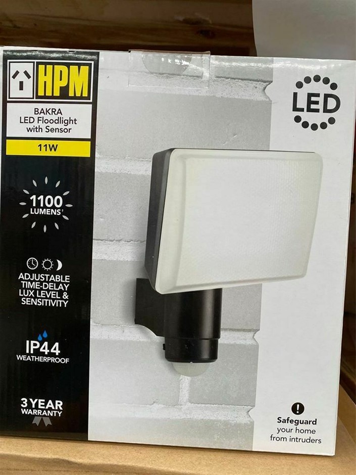 HPM Bakra LED Floodlight with Security Sensor 14W 1100lm Cool White ...