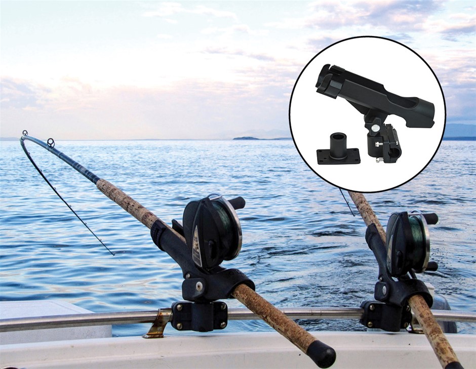 Buy 4PC Kayak Boat Fishing Pole Rod Holder Tackle Kit Adjustable Side ...