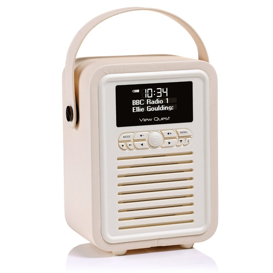Buy Cream View Quest Retro Mini DAB Digital Radio/USB/AUX/BT Portable ...
