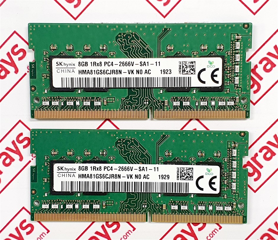 SK-Hynix 16GB (2X 8GB Modules) PC4-2666V Sodimm DDR4 260pin Laptop ...