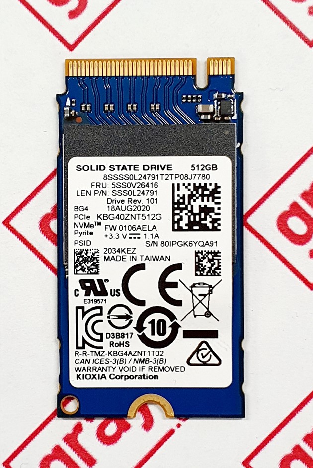 TOSHIBA KIOXIA 512GB M.2 NVMe 2242 PCIe Gen 3x2 Solid State Drive ...