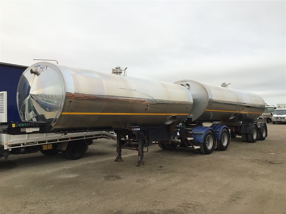 2010 Tieman A and B Double Combination Milk Tanker Auction (0001 ...