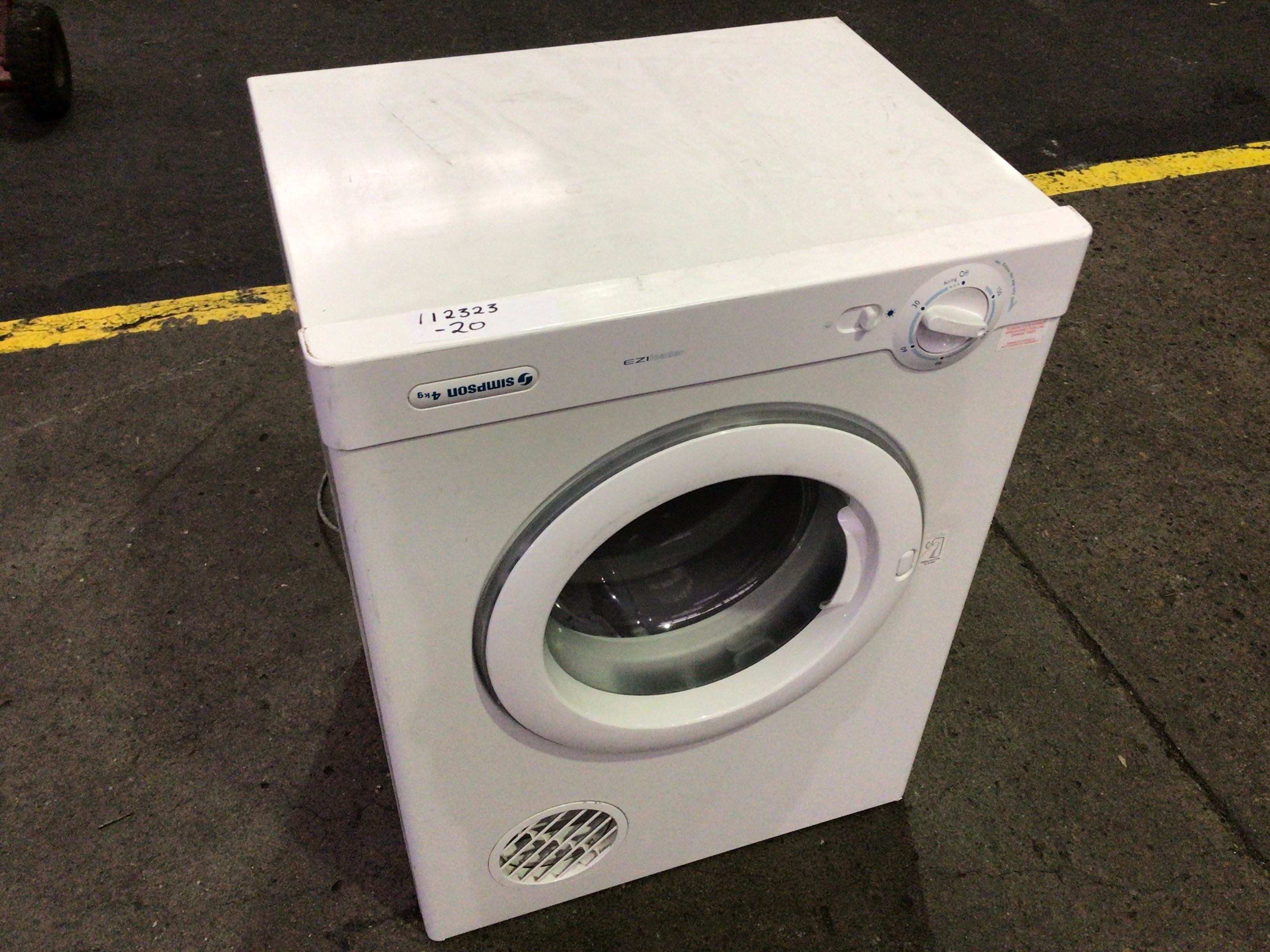 Simpson 4kg EZI Loader Dryer Auction (0011-7033910) | Grays Australia