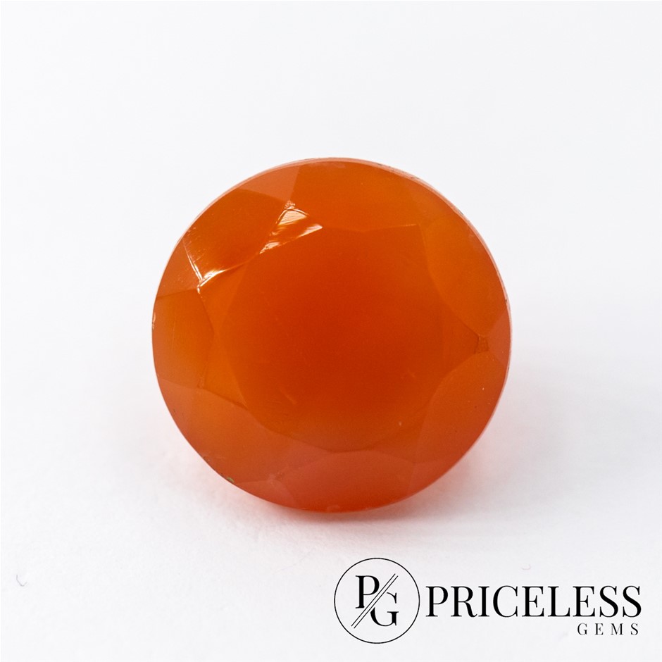 13.47ct Gorgeous Rich Faceted Carnelian - Large Size! Auction (0001 ...