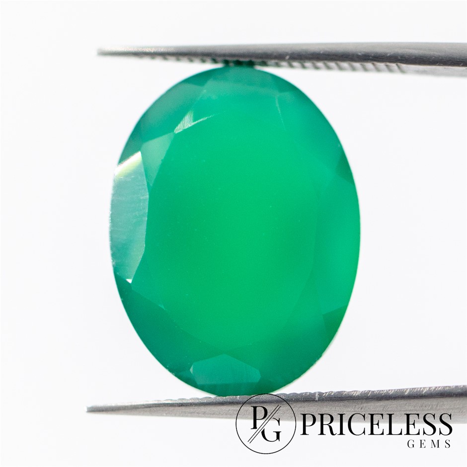 7.88ct Incredible Deep Green Onyx Quartz - Large Size! Auction (0001 ...