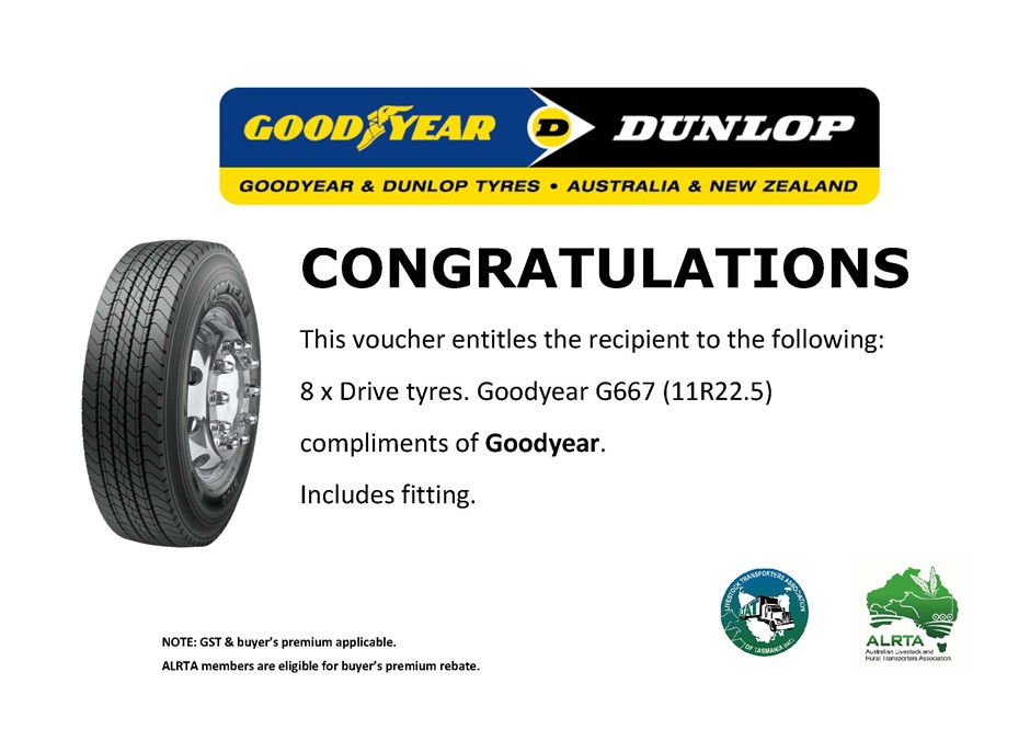 8 x Drive Tyres. Goodyear G667 (11R22.5) Auction (0001-5046576) | Grays ...