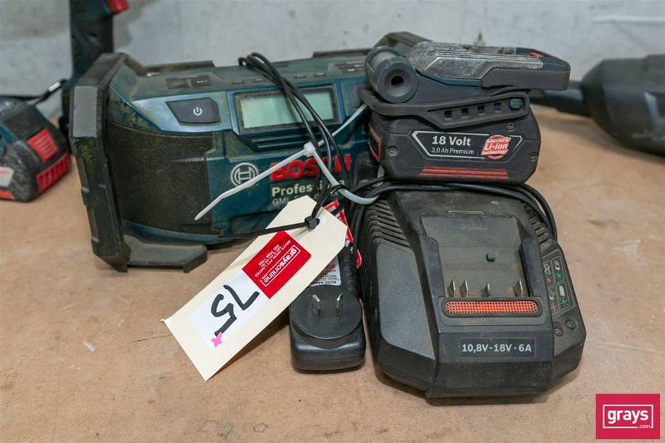 Bosch GNL Sound Boxx ,, GLI Vari LED Lumin Torch & Radio Auction (0075 ...