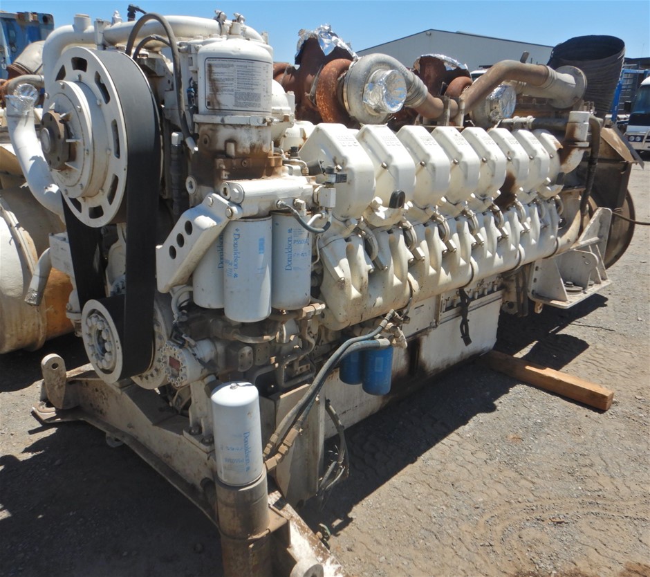 Detroit 16V-71 Quad turbo Diesel Motor (Pooraka, SA) Auction (0006 ...
