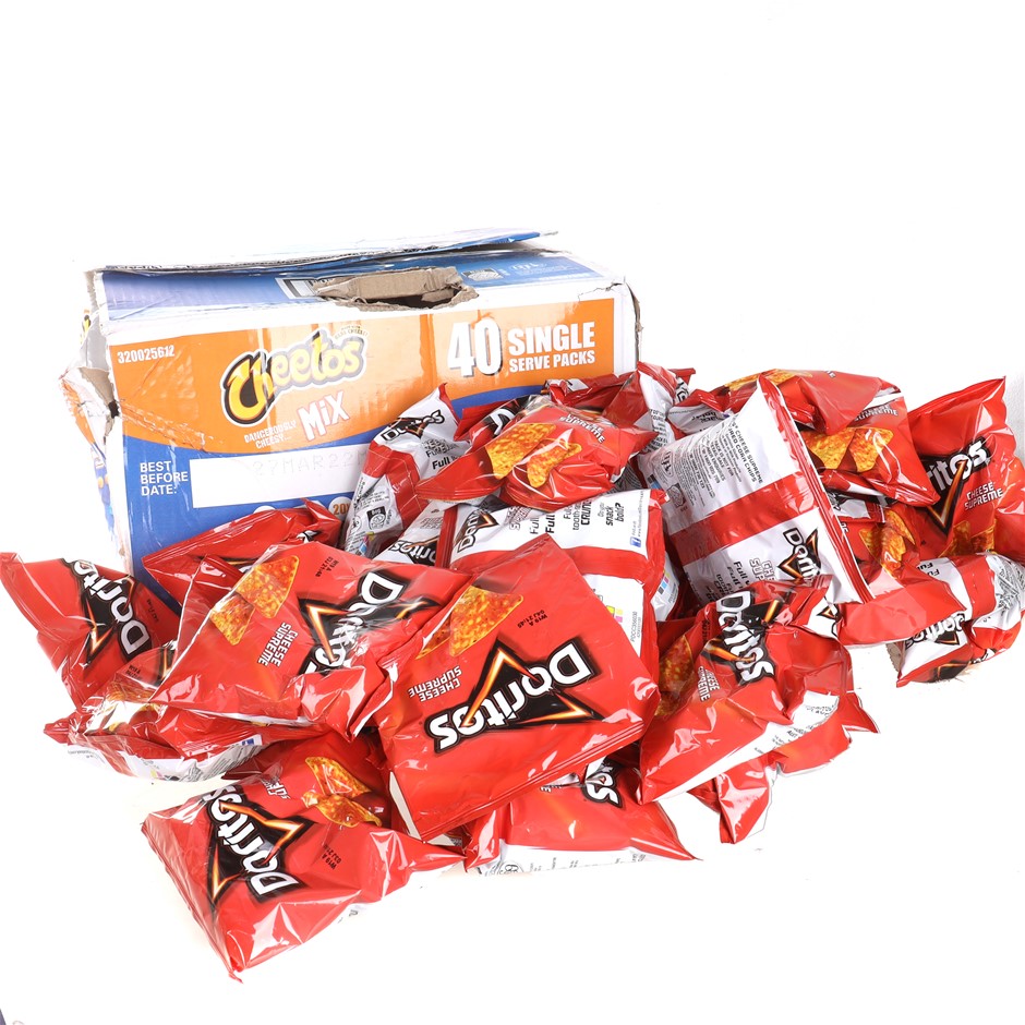Assorted Chip Single Serve Packets Incl: CHEETOS, SMITHS & More ...
