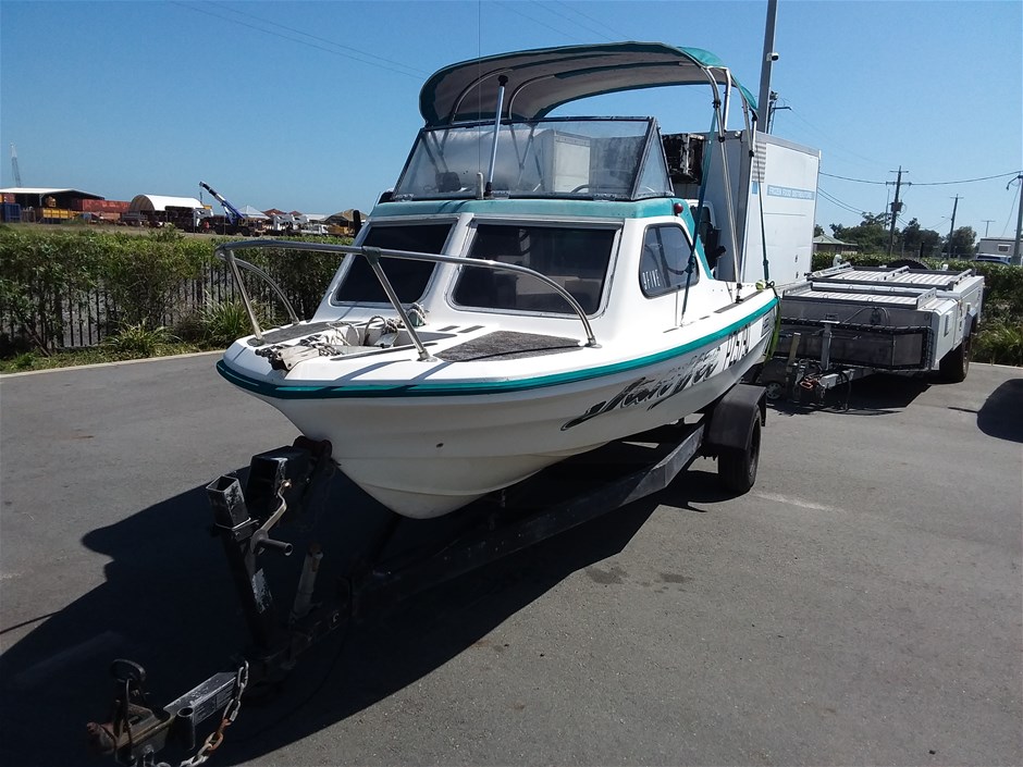 Bertram Carribean Sandpiper Power Boat 40HP on Trailer Auction (0001 ...
