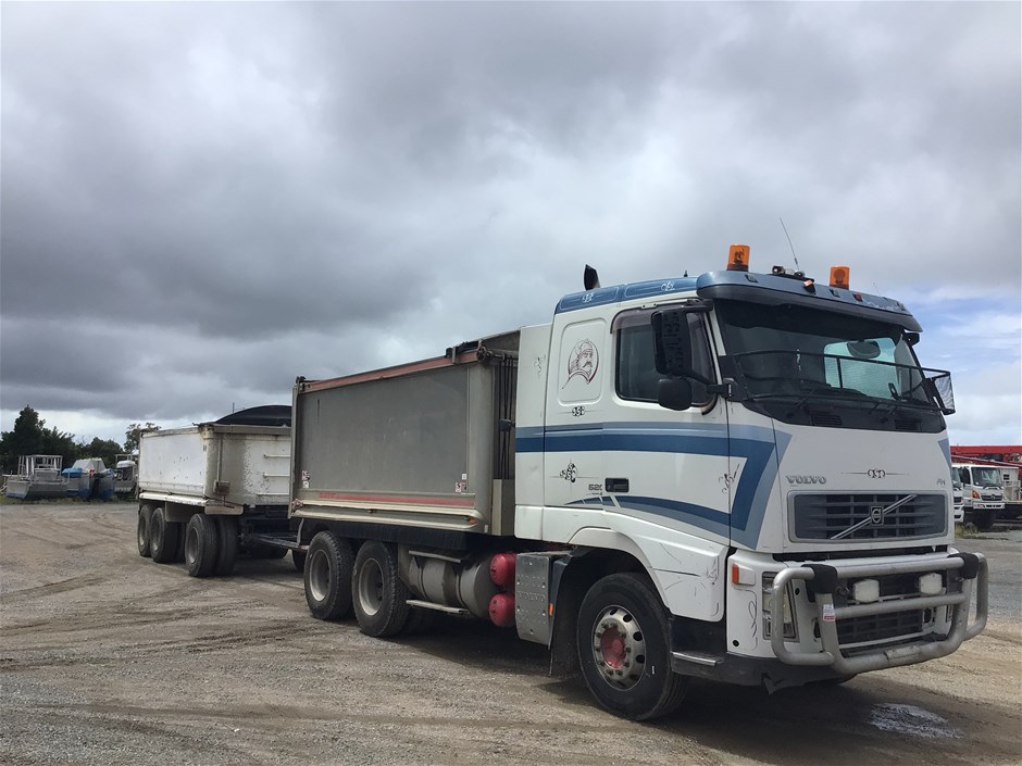2008 Volvo FH 6 x 4 Tipper Truck & 1988 Stoodley DT3 Tipper Trailer ...