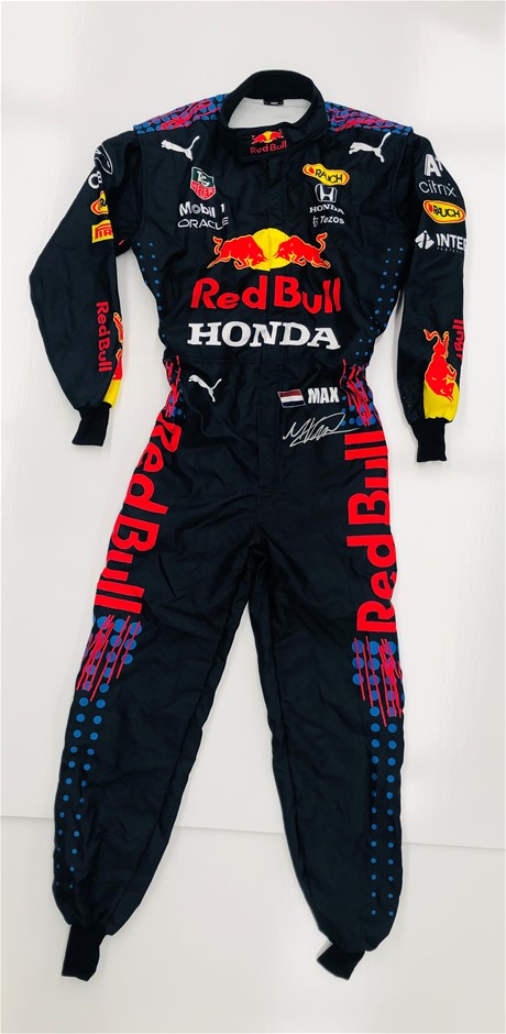 Max Verstappen 2021 F1 Champion Signed Race Suit COA Auction (0001 ...