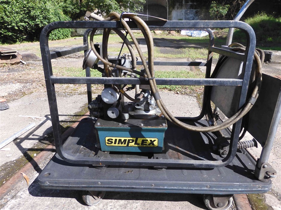 Simplex Air/Oil Pump And Trolley Auction (0078-5047907) | Grays Australia