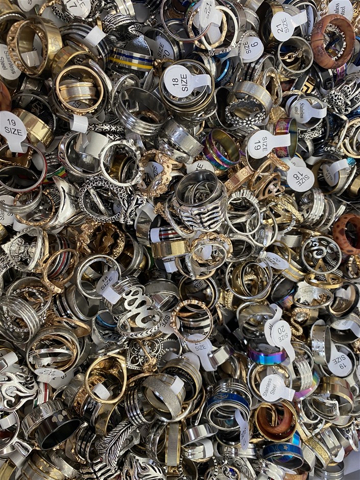 Bulk 100x assorted ring jewellery Auction (0001-2542412) | Grays Australia
