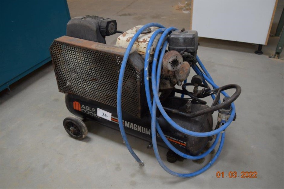 "Able Cooke" Honda Engine Powered Portable Air Compressor Auction (0026 ...