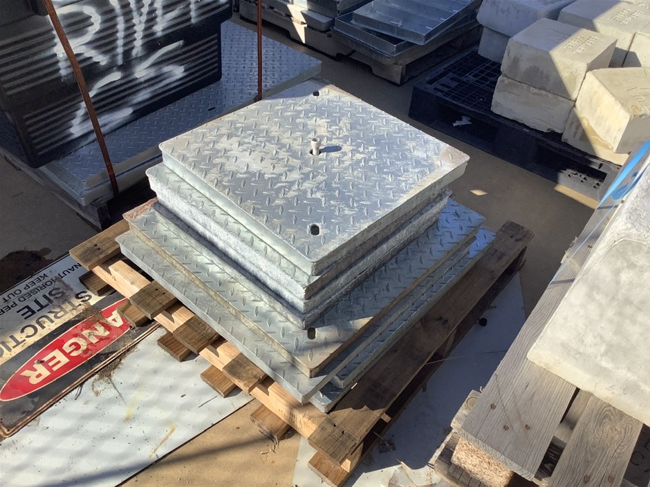 Pallet Of Galvanised Pit Covers Auction (0316-9030984) | Grays Australia