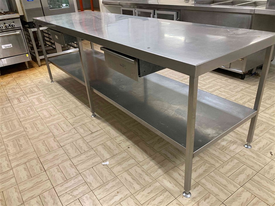 Large Commercial Stainless Steel Prep Bench Auction (0007-5048762 ...