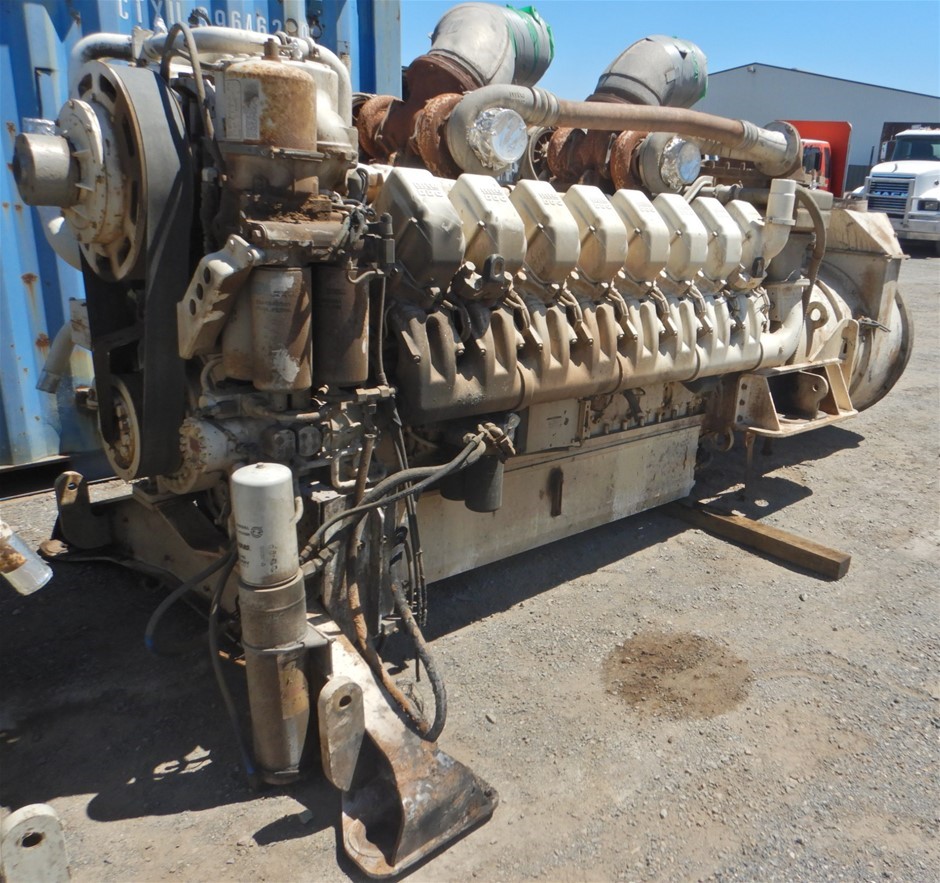 Detroit 16V-71 Quad turbo Diesel Motor (Pooraka, SA) Auction (0001 ...