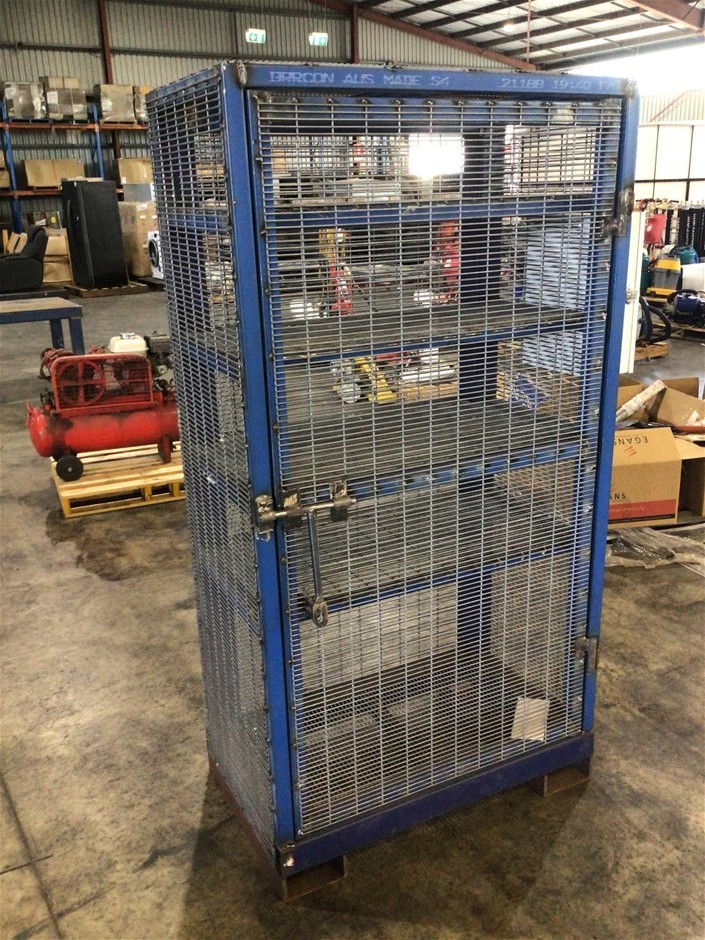 Steel & Mesh Storage Cabinet Auction (0010-8016265) | Grays Australia