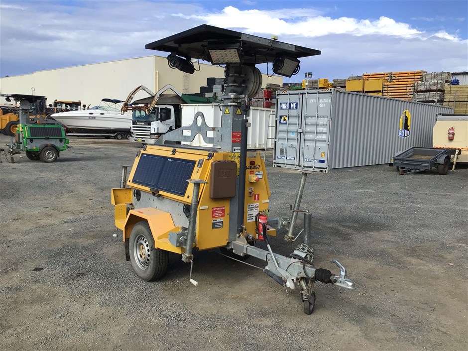 2016 Verdegro Hybrid LED Telescopic Lighting Tower Trailer Auction ...