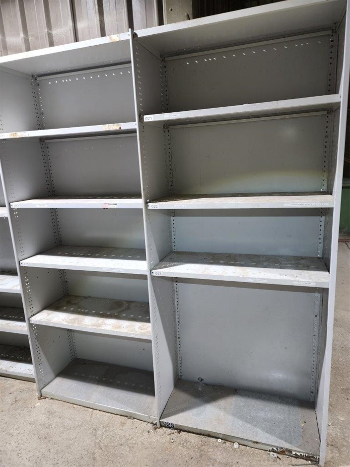 Stock shelving, Dexion Grey steel, rolled edge, adjustable shelves ...