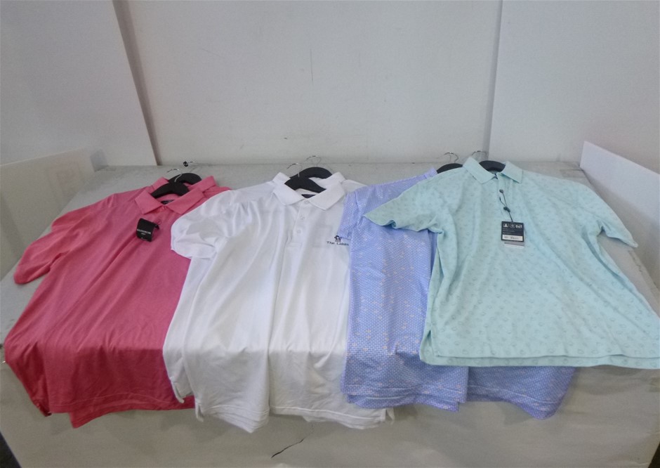 Bulk Lot Of Assorted Men's Golf Polo Shirts Auction (0208-2186258 ...