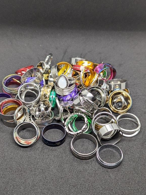 Bulk 100x assorted ring jewellery Auction (0001-2546980) | Grays Australia
