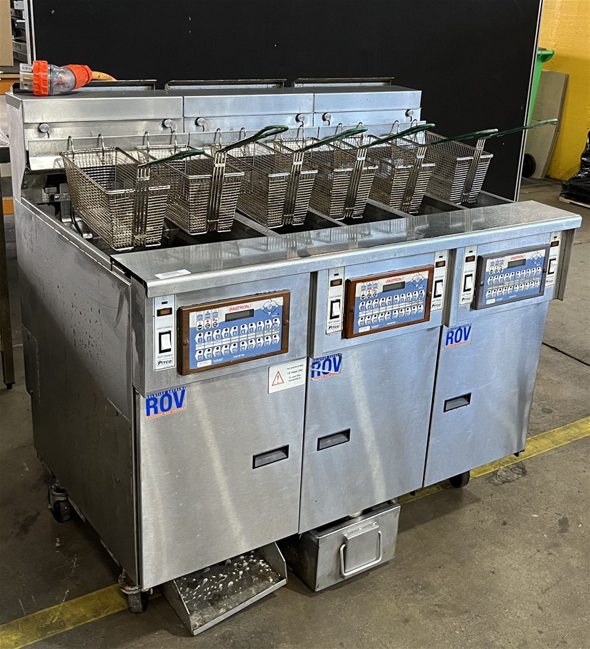 Pitco Frialator Fastron Mobile Stainless Steel Electric 3 Bay Deep ...