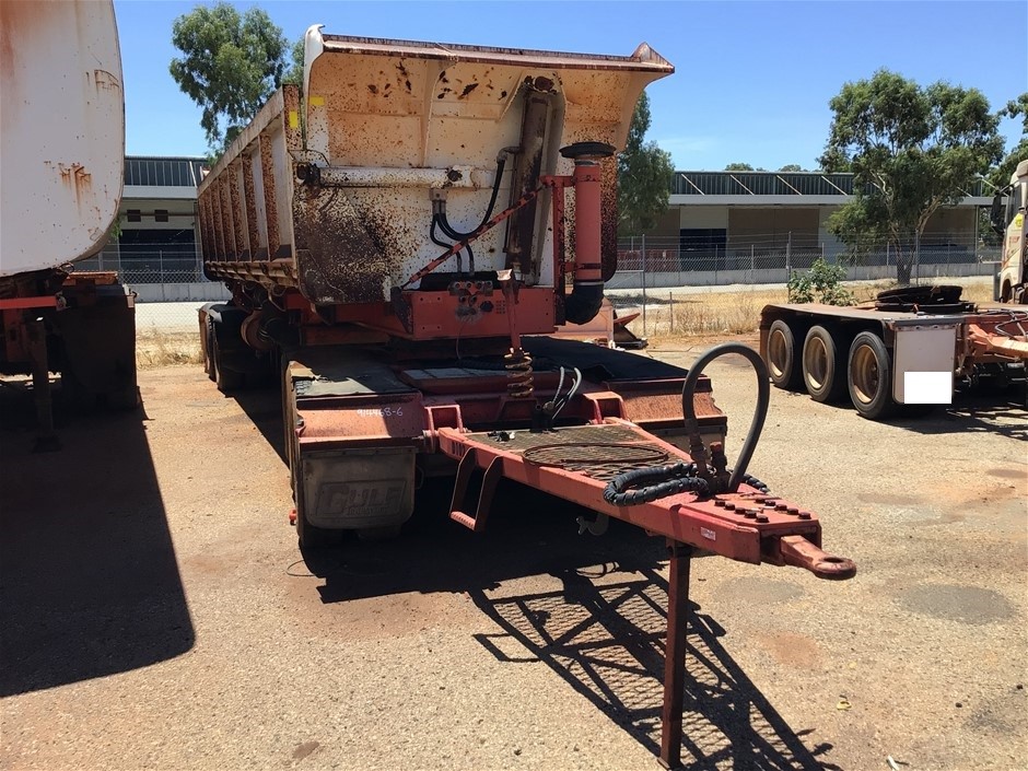 2002 Powertrans 2.5mtr Off-Road Triaxle Side Tipper Trailer & Dolly ...