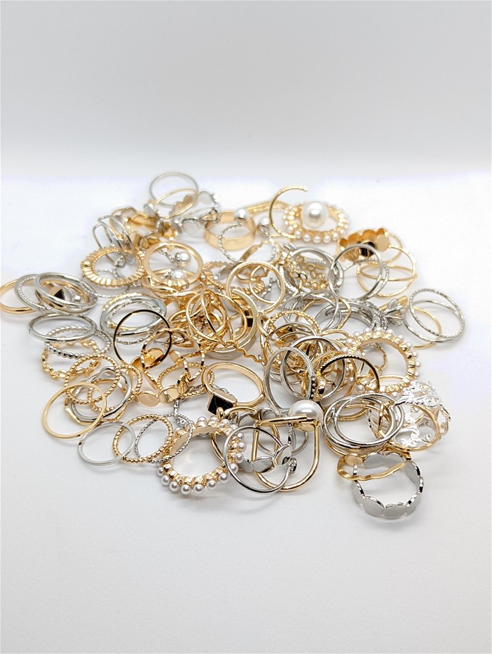 Bulk 100x assorted ring jewellery Auction (0001-2545362) | Grays Australia