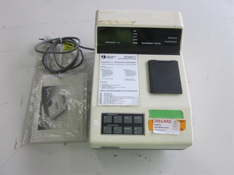 Novaspec II Visable Spectrophotometer Auction (0003-3022810) | Grays ...