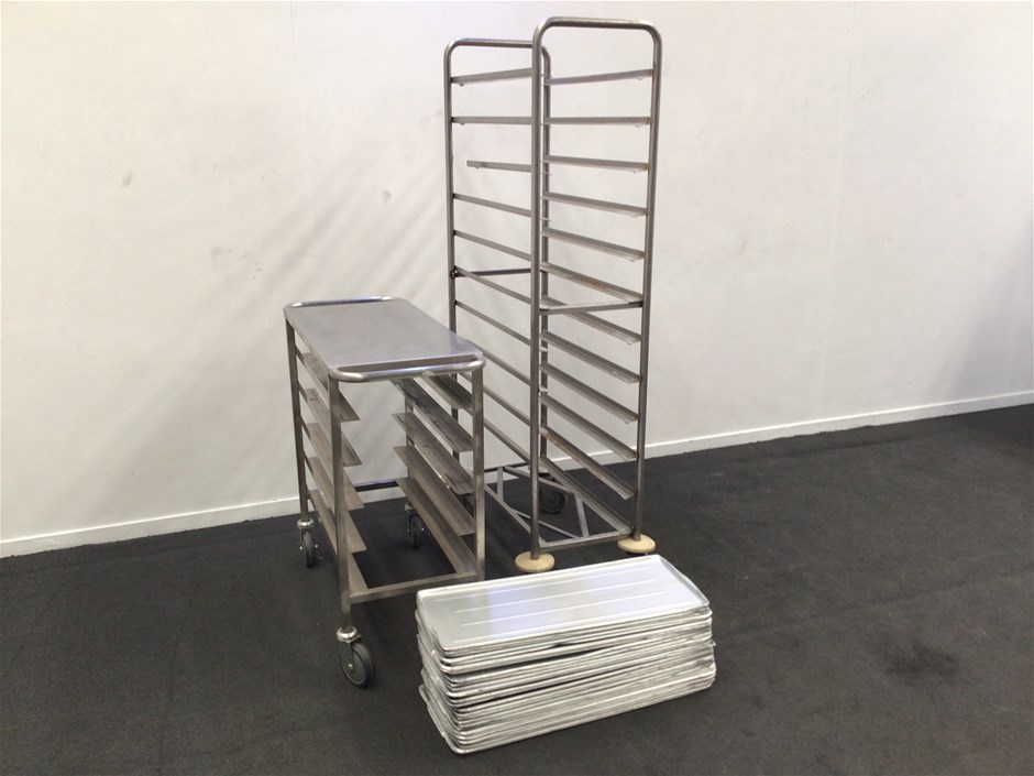 2 x Trolley Racks with Trays Auction (0017-7041522) | Grays Australia