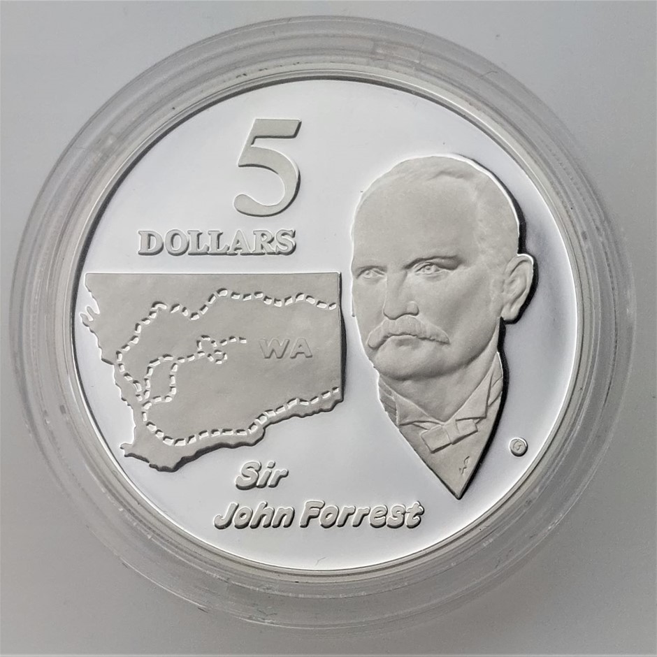 1994 Sir John Forrest $5 Proof Silver Coin Auction (0024-2545578 ...