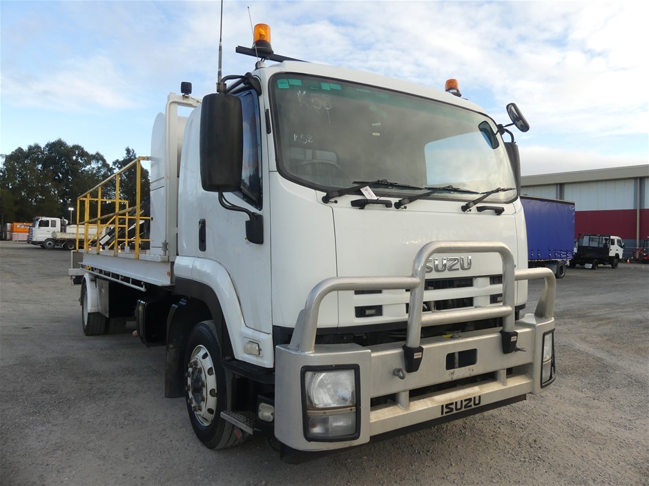 2014 Isuzu FTR900 4 x 2 Tray Body Truck with HIAB Crane (Ex Fleet Lease) Auction (0001-5050326 ...
