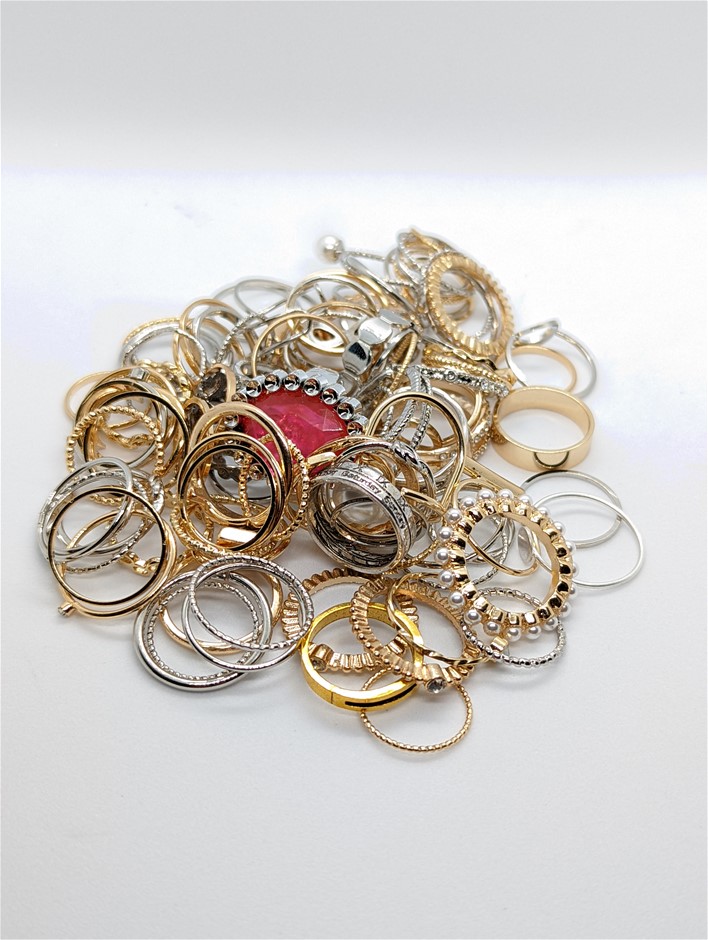 Bulk 100x assorted ring jewellery Auction (0001-2545742) | Grays Australia