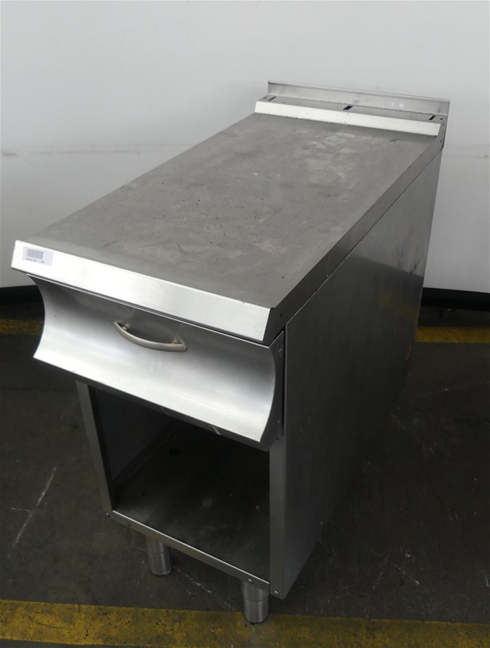 Stainless steel work top with drawer and storage cupboard Auction (0044 ...