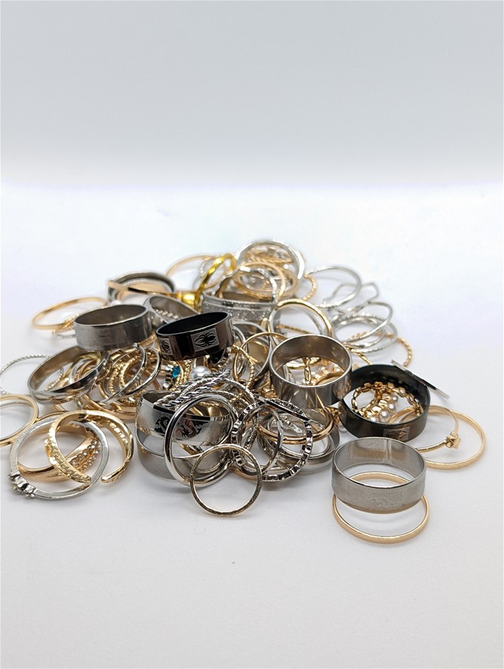 Bulk 100x assorted ring jewellery Auction (0001-2545860) | Grays Australia