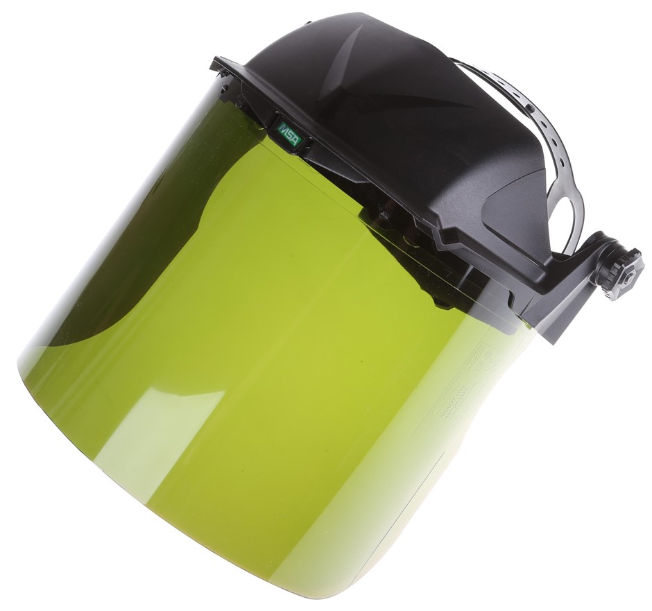 5 x MSA V-Gard Hi Impact Shaded Polycarbonate Face Shields with Fully ...