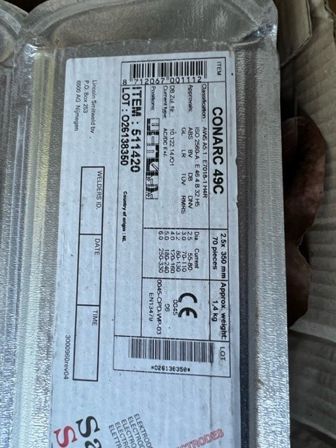 Conarc 49C SRP Electrodes 2.5mm 1.4kg Auction (0138-7044967) | Grays Australia