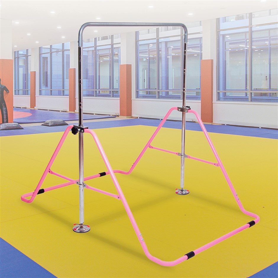 Buy Kids Gymnastics Bars Training Horizontal Bar Monkey Kip Bar Pink ...