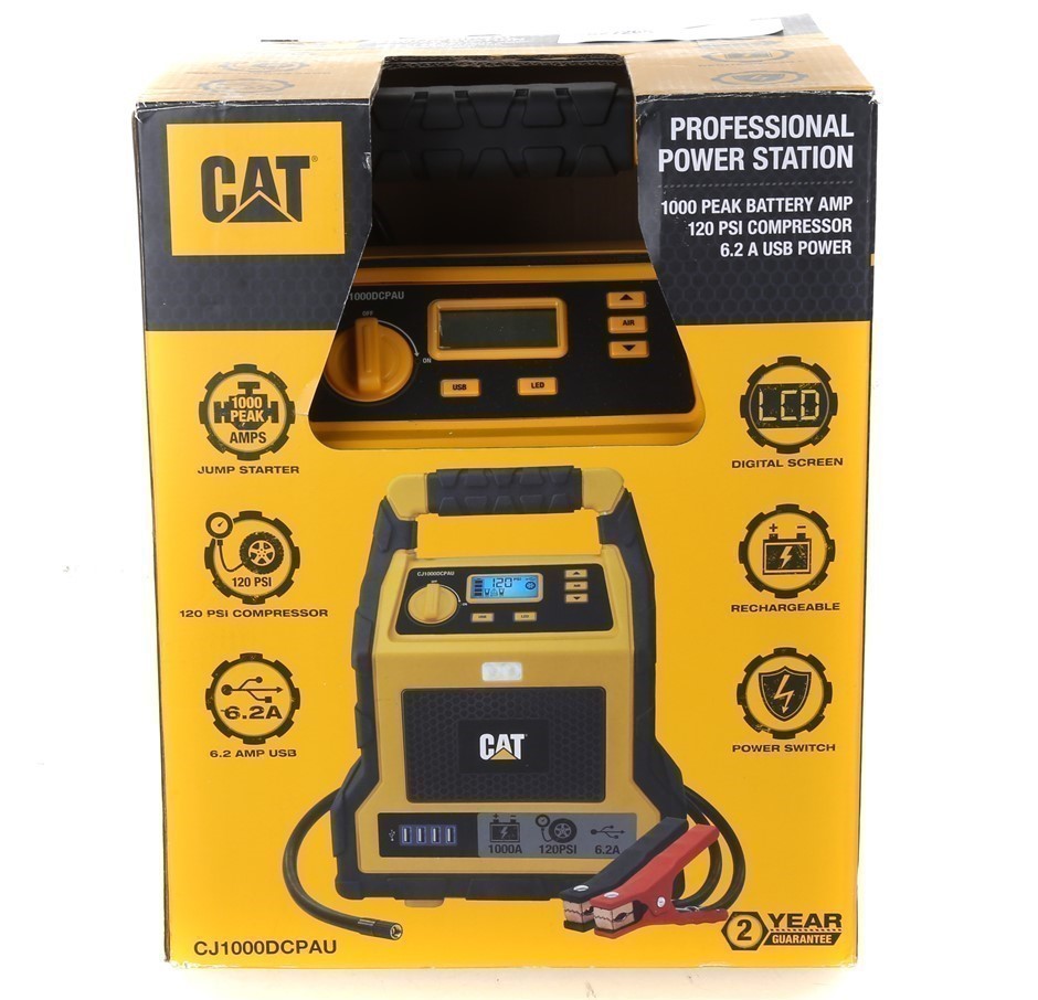 CAT PROFESSIONAL Power Station 1000 Peak Battery AMP wtih 120psi ...