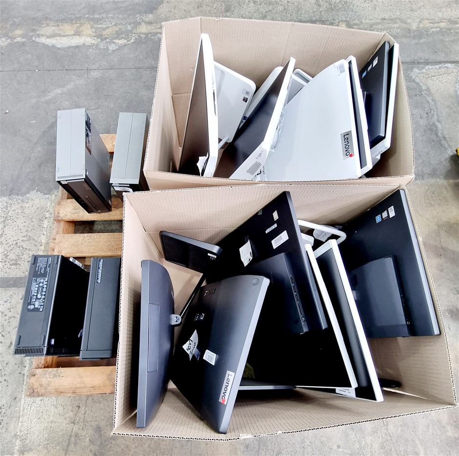 Pallet of Assorted USED/UNTESTED Lenovo Desktop PC`s Auction (0001 ...