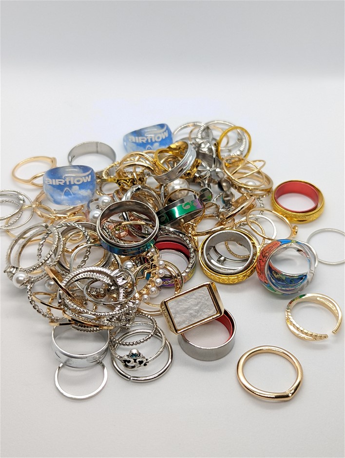 Bulk 100x assorted ring jewellery Auction (0001-2547045) | Grays Australia