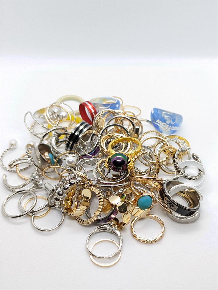 Bulk 100x assorted ring jewellery Auction (0001-2546240) | Grays Australia