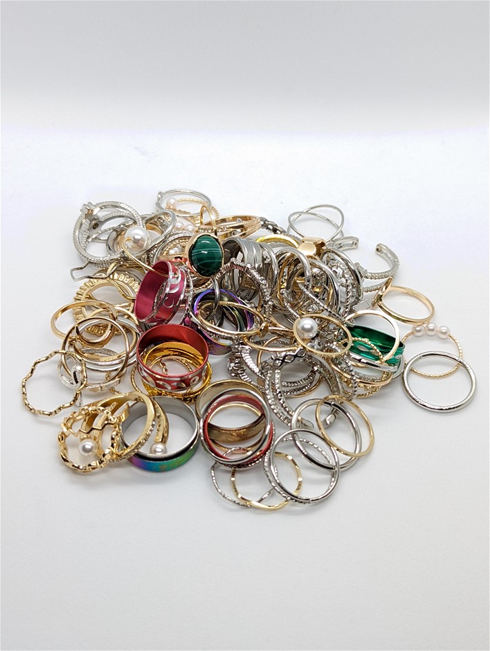Bulk 100x assorted ring jewellery Auction (0001-2546249) | Grays Australia